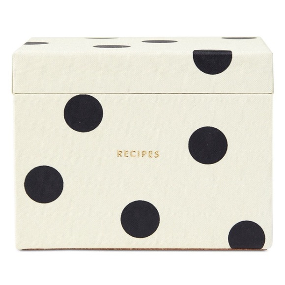 kate spade | Kitchen | Nwt Kate Spade Deco Dot Recipe Box | Poshmark
